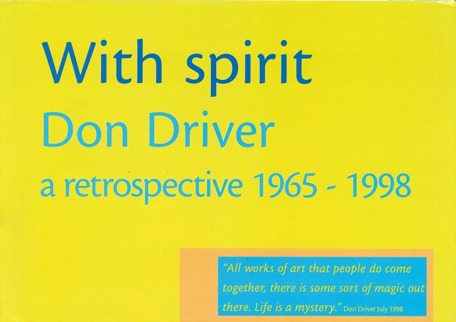 With Spirit: Don Driver A Retrospective | Christchurch Art Gallery Te ...