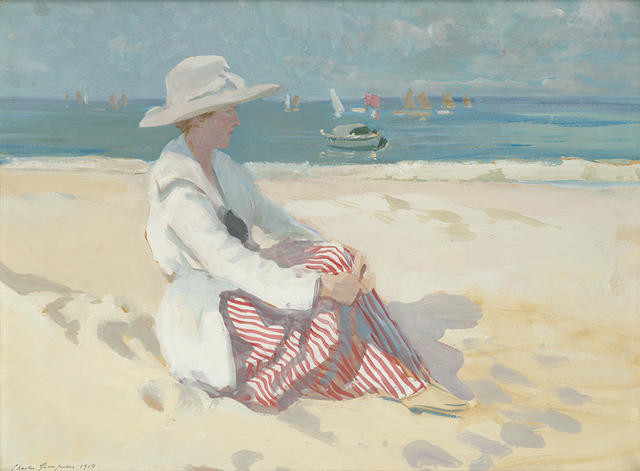 On the beach by Charles Simpson | Christchurch Art Gallery Te Puna o ...