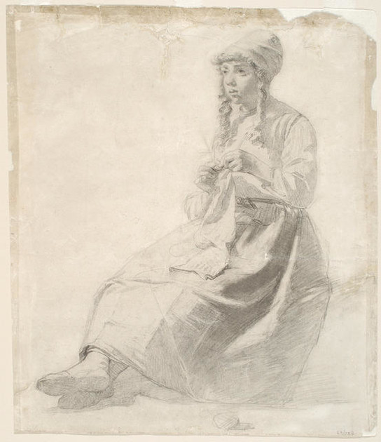 Dutch girl knitting | Christchurch Art Gallery Te Puna o Waiwhetū